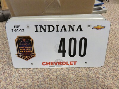 2012 Chevrolet Brickyard 400 Pace Car License Plate | eBay