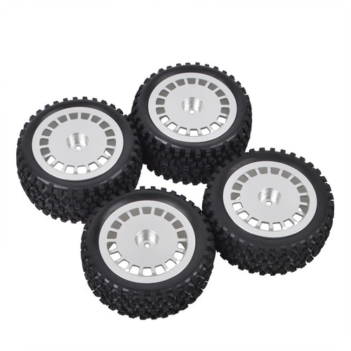 Aluminum Dish Wheels Rim w/ Tires for 1/10 Buggy Tamiya TD4 DF-02 TT ...