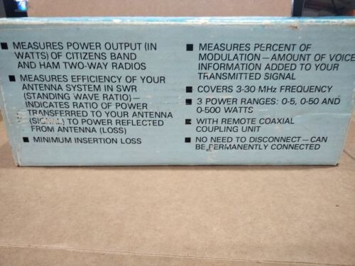 MICRONTA 3 METER CB or HF PWR/MOD/SWR TEST METER - GREAT CONDITION | eBay