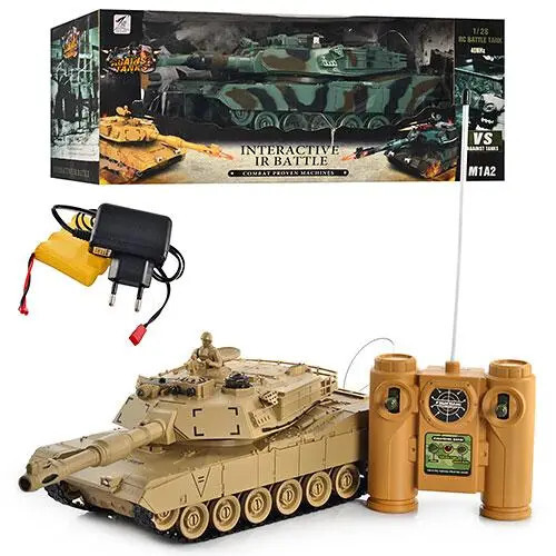Remote Control Tank WW2 M1A2 Abrams Military Army Toy 1:28 RC with ...