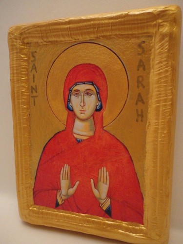 Saint Sarah Ag.Sarra ΑΓΙΑ ΣΑΡΡΑ Catholic & Eastern Orthodox Wooden Icon ...