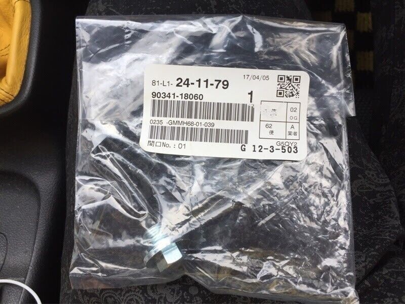 Toyota Genuine PLUG (FOR FRONT DIFFERENTIAL FILLER) 90341-18060 OEM New ...