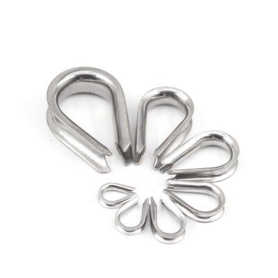 316 A4 Stainless Steel Thimble Wire Rope Cable Clip Clamps Thimbles 2mm ...