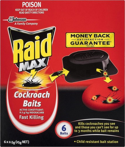Raid Cockroach Bait Cockroach Killer Lasts up to 3 Month 6 Pack ...