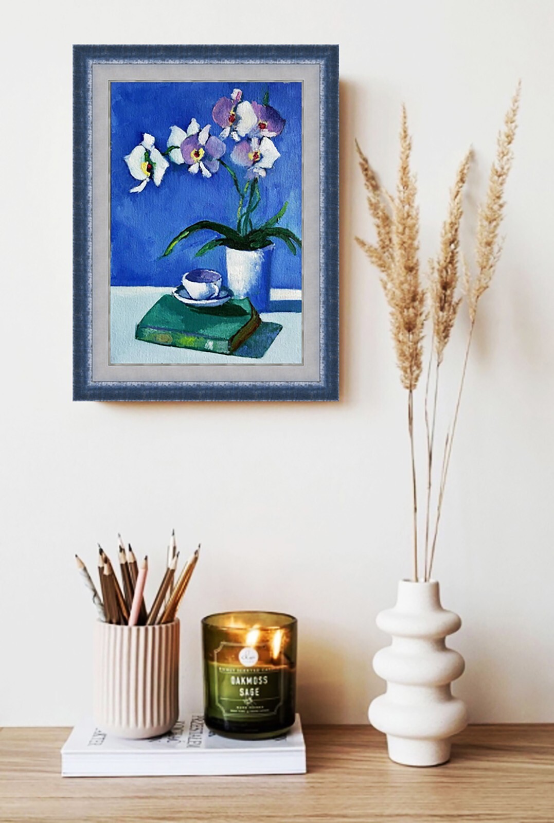 Flower Original oil painting on canvas Orchid Still Life painting Fine ...
