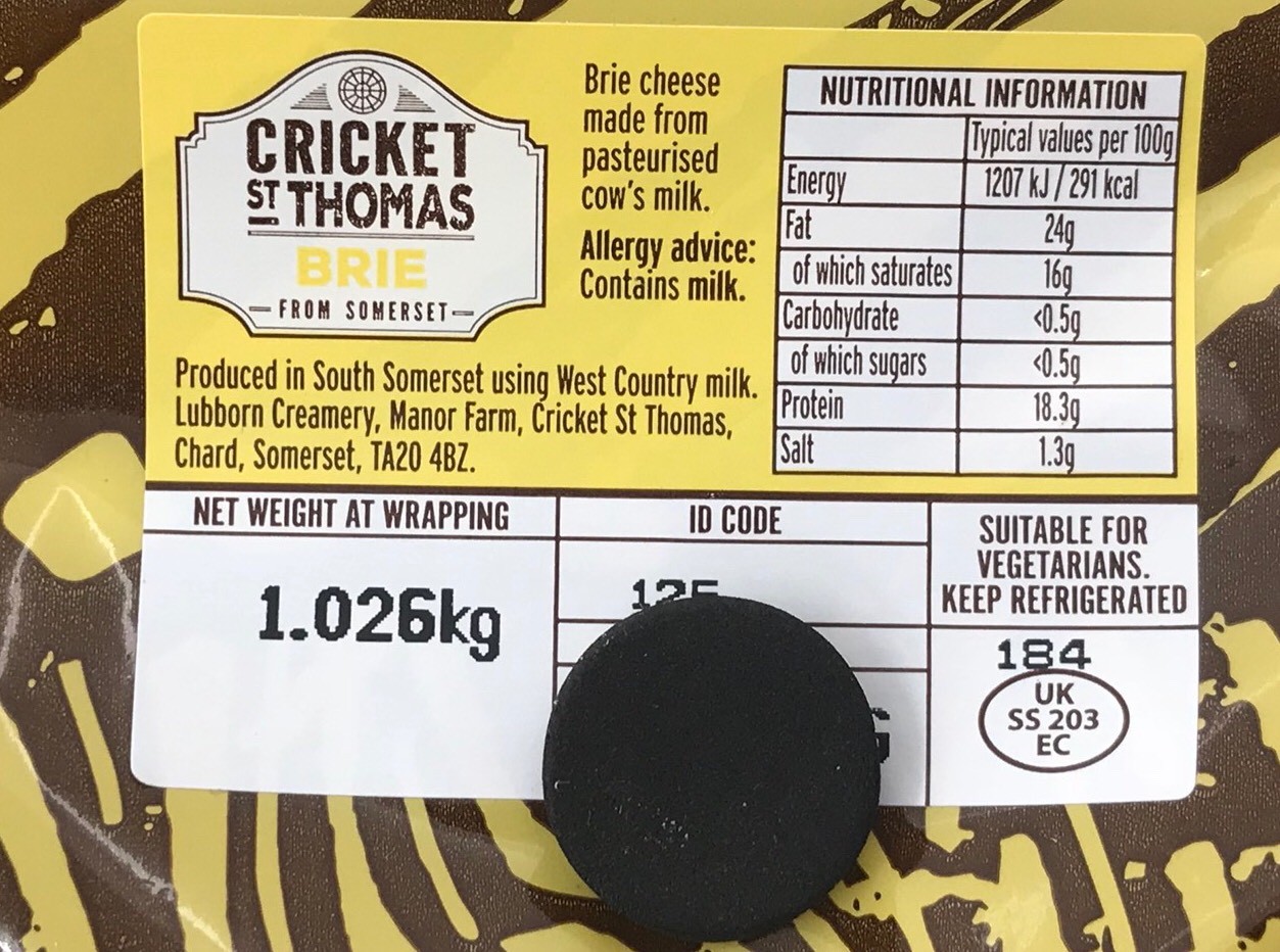 Somerset Brie Cheese 1kg Very Creamy , Pasteurised Cows Milk , Not ...