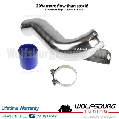High Flow Turbo Intercooler Pancake Pipe w Coupler & Clamp 2.5" VW 1.8T ...