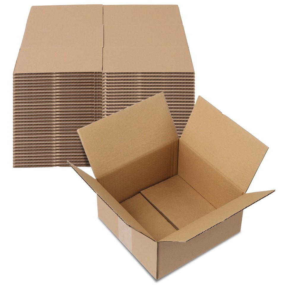 100 pieces, 8" x 8" x 4" (20.3x20.3x10.2cm) thick 2.6mm corrugated ...