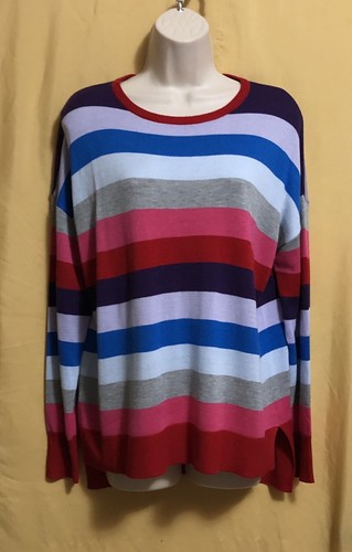 Two Twenty Five ladies multi cashmere blend bright sweater top Petite ...