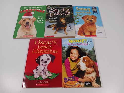 Lot of 5 Children's Dog Chapter Books - Christmas Winter Santa Puppy | eBay