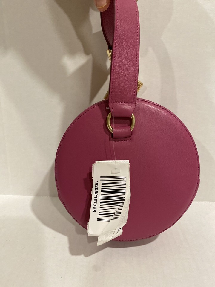Tara Zadeh Azar Leather Clutch Fuchsia Retail $570 Made In Spain | eBay