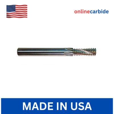 3/8-16 UN Solid Carbide Thread Mill - Bright Finish - Full Form USA ...