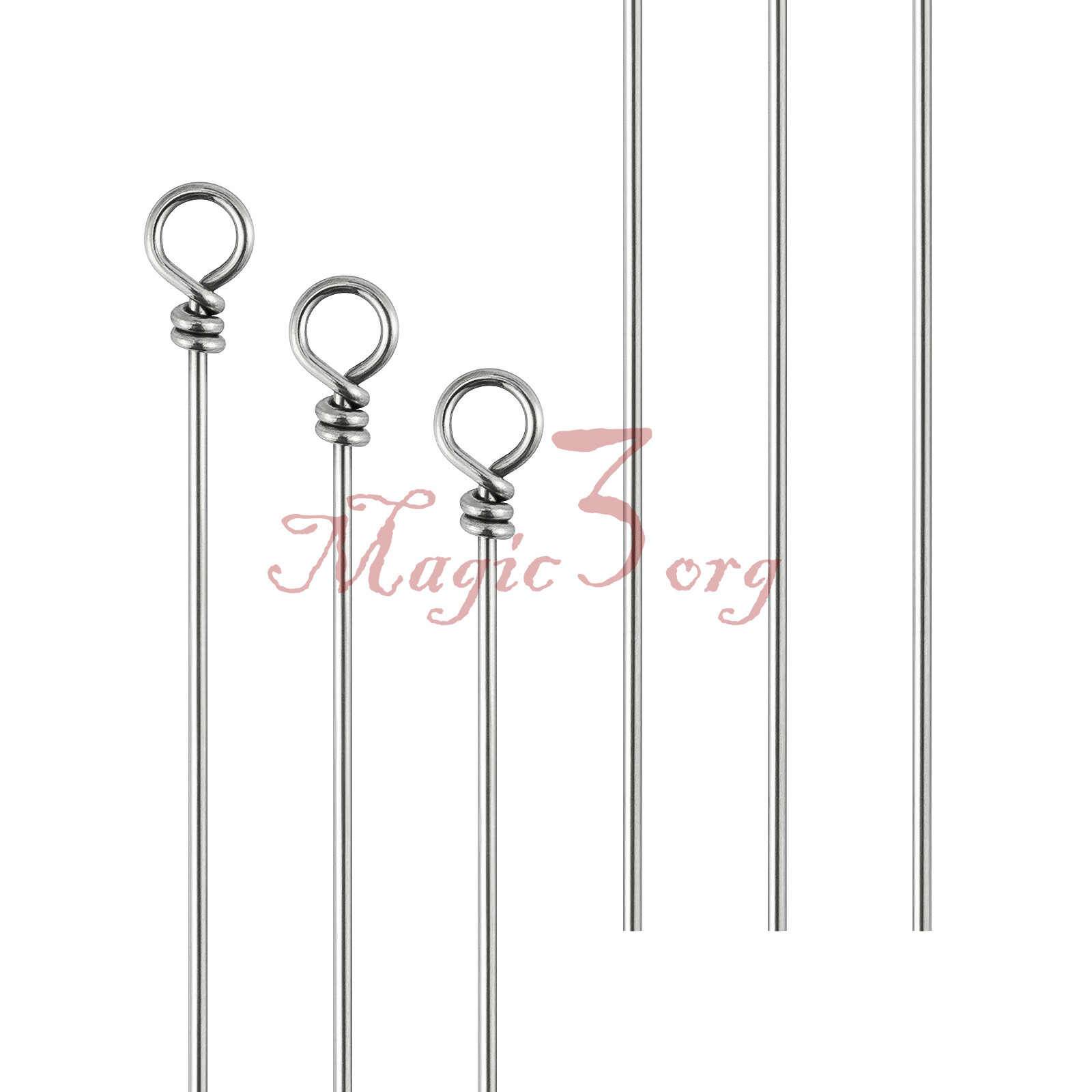 30/100pcs Spinner Shaft Stainless Steel Looped Wire Lure Making ...