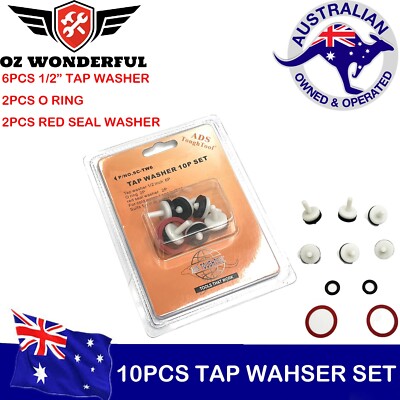 10PCS Tap Washer Kit Delaware Soft Turn Jumper Valves O Rings EC Body ...