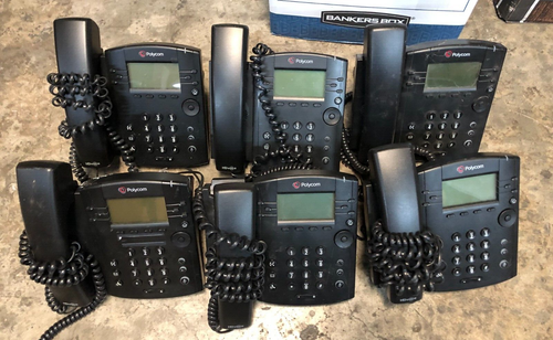 Lot 6 Polycom Gigabit VVX 301 6-line Desktop VOIP IP POE Phone w ...