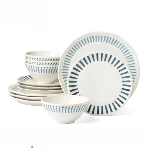 Oneida Entertain 365 12-Piece Artisanal Stoneware Dinnerware Set ...