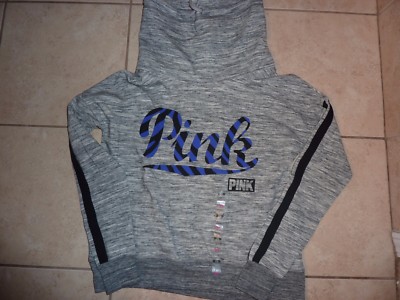 VICTORIAS SECRET PINK MARLED COWL NECK CURSIVE TIGER "PINK" SWEATSHIRT ...