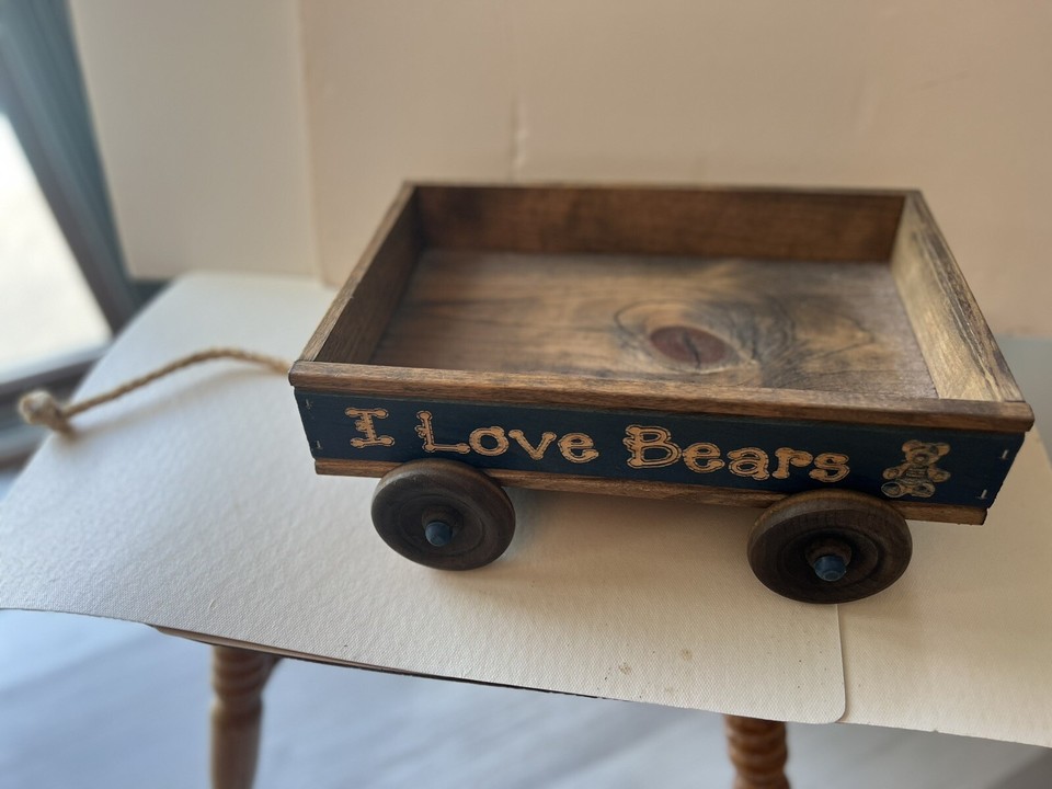 Boyds Bears I Love Bears Decorative Wooden Wagon 12” X 8” X 5” | eBay
