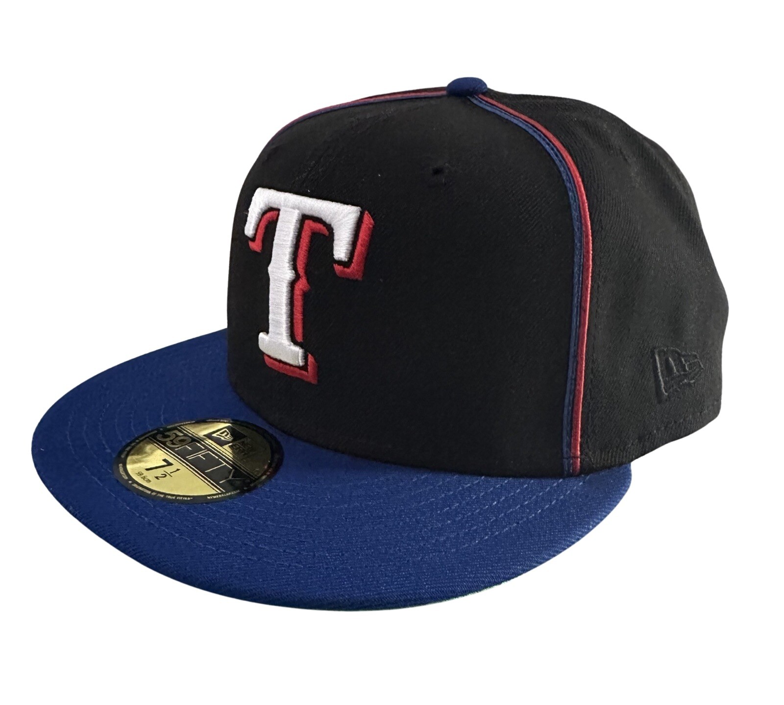 Texas Rangers BLACK SOUTACHE NEW ERA 59FIFTY Fitted Cap - Sz. 7 1/2 | eBay