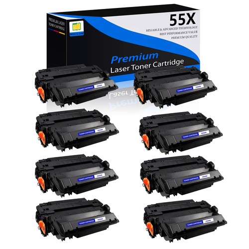 8PK CE255X 55X Toner Cartridge for HP LaserJet P3015 P3015d P3015dn ...