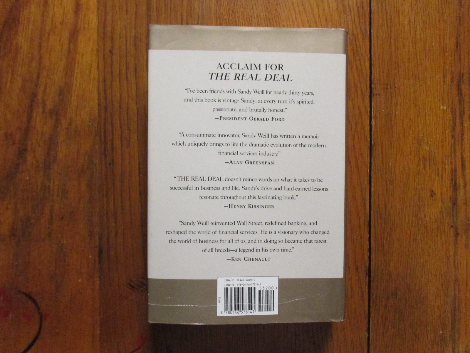 SANDY WEILL Signed Book ("THE REAL DEAL"-2006 First Edition Hardback ...