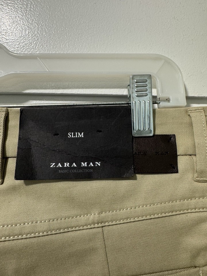 Zara Man Basic Collection Chino Pants Khaki Men’s Size 36W X 34L NWT | eBay