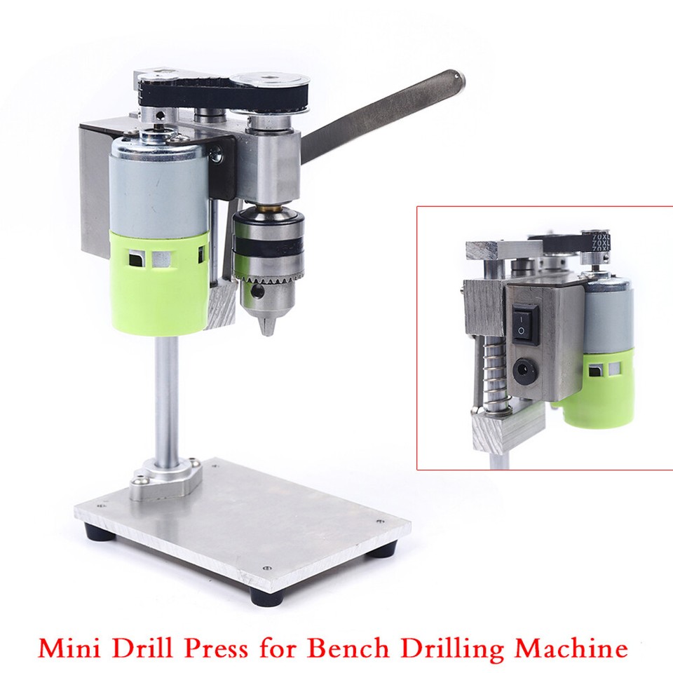 Mini Drill Press Bench Small electric Drill Machine Work Bench Variable ...