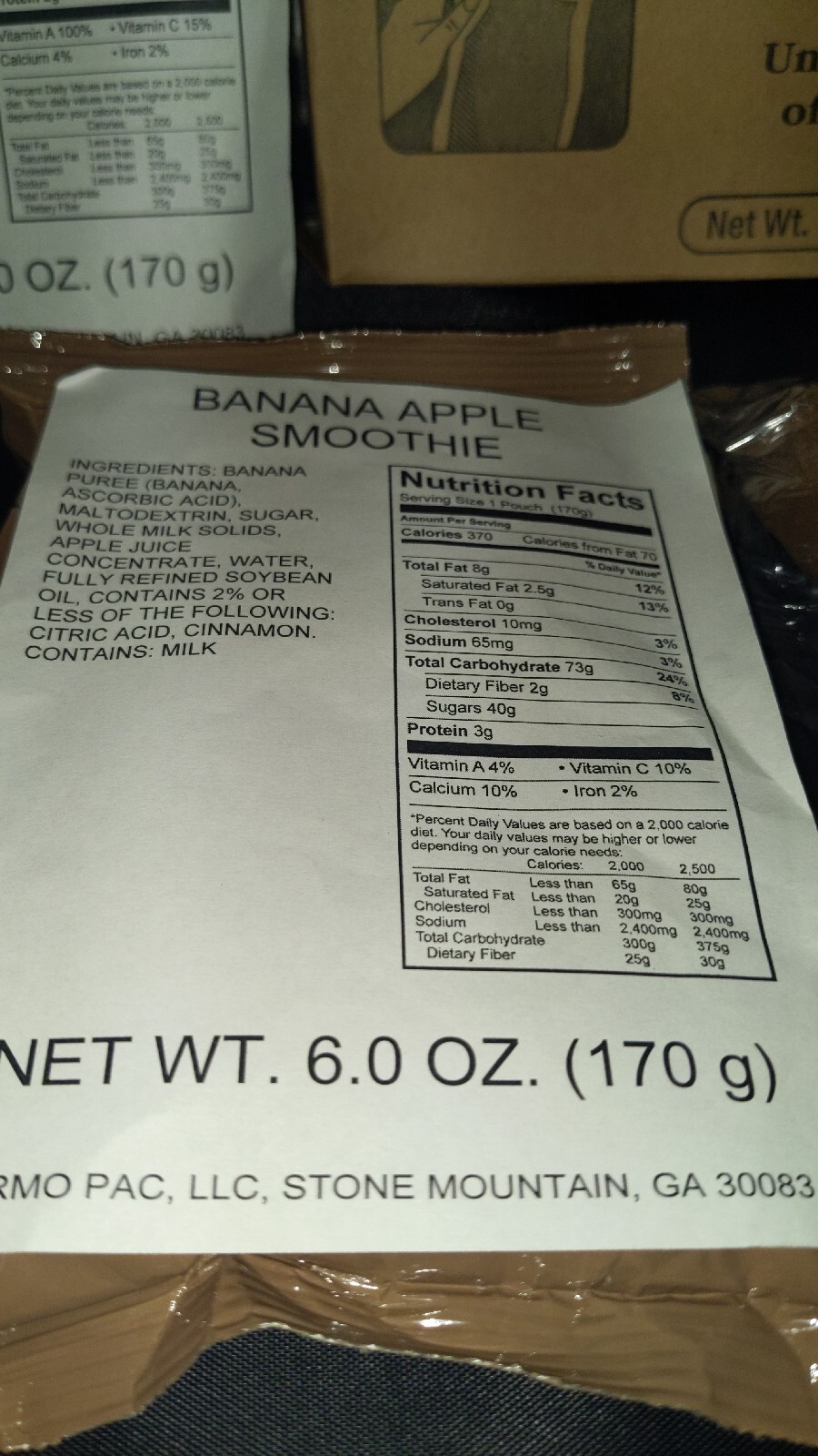 2 MRE entrees, 3 MRE Smoothies, silverware packs. | eBay