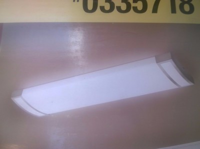 NIB Nice 48" 4-Bulbs Fluorescent CEILING LIGHT w/ Aluminum-Finish Metal ...