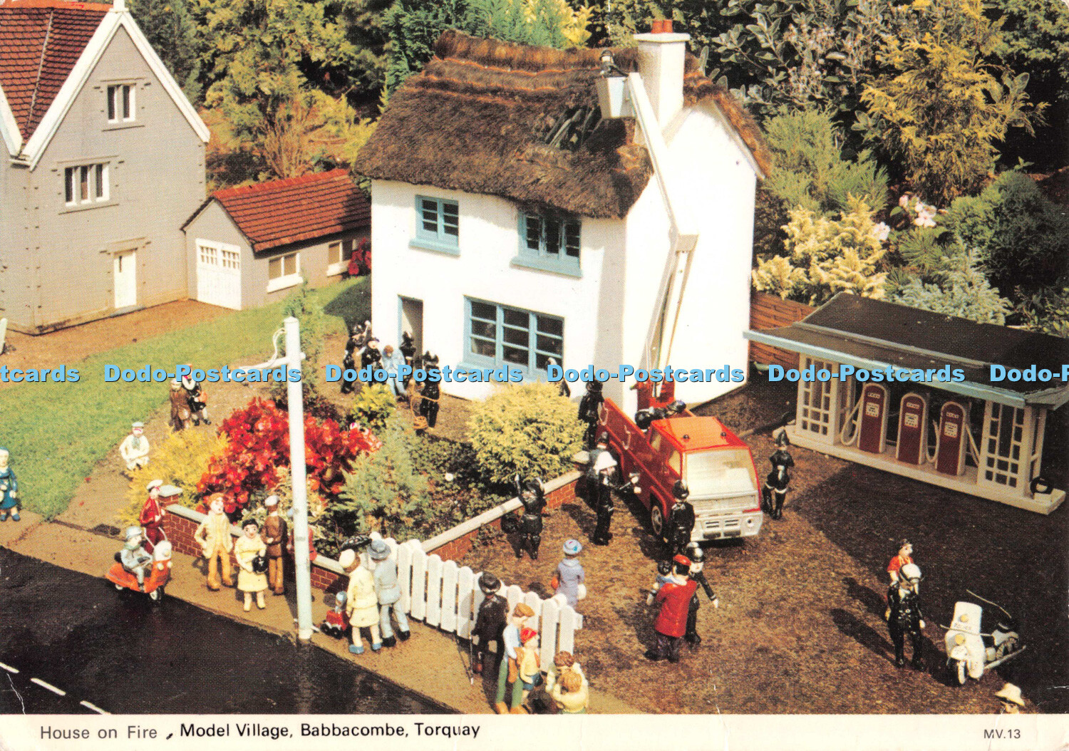 D108491 Torquay. Babbacombe. Model Village. House on Fire. E. T. W ...