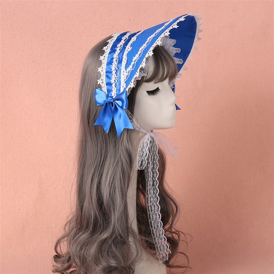 Women Gothic Bonnet Victorian Bonnet Halloween Half Bonnet for Classic ...