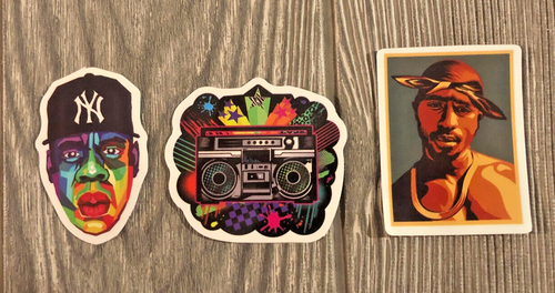 Jay Z 2Pac Ghetto Blaster Hip Hop Rap Stickers Lot of 3 - Artist ...