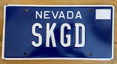 Nevada VANITY License Plate SKGD | eBay