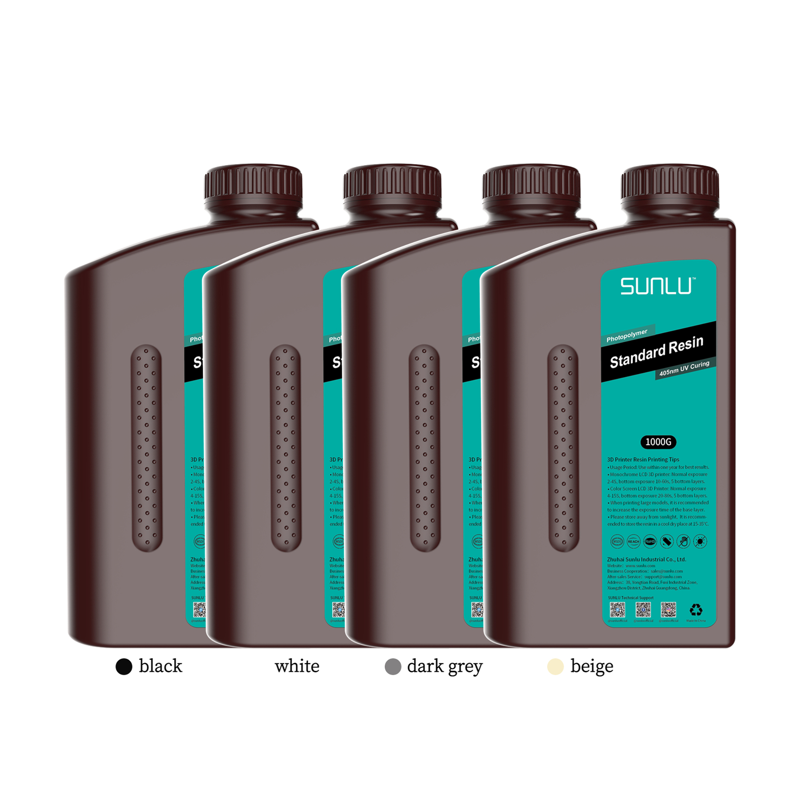 SUNLU 4KG Standard/ABS Like/Water Washable Resin 405nm SLA DLP 3D ...