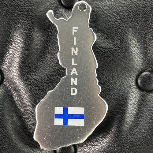 FINLAND🇫🇮METAL FRIDGE MAGNET COUNTRY MAP WITH NATIONAL FLAG TOURIST ...