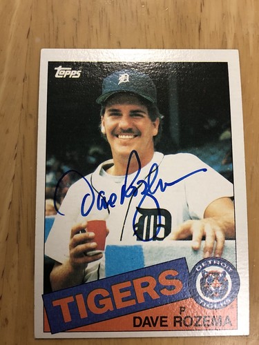 Dave Rozema signed Autographed 1985 Topps Detroit Tigers card 1984 WS ...