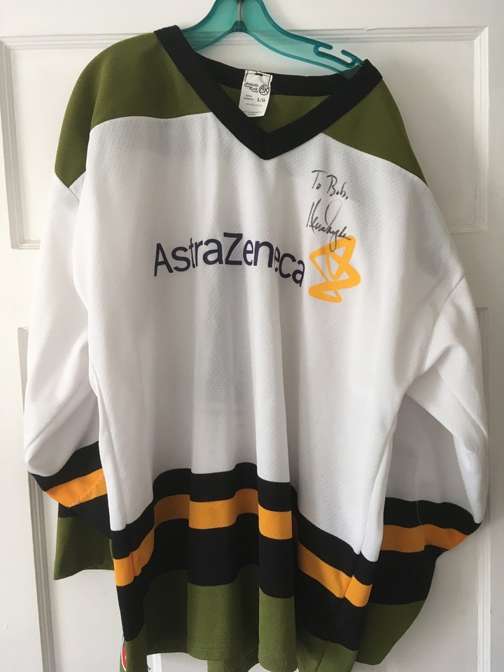 KEN DRYDEN AUTOGRAPHED Signed Jersey AUTO Astra Zeneca Signature | eBay
