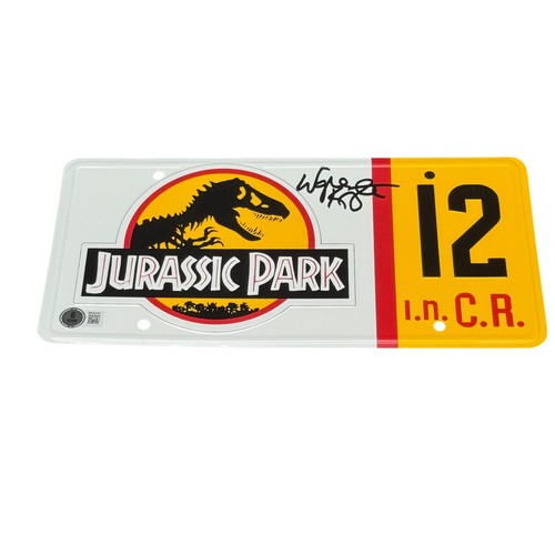 Wayne Knight Signed Jurassic Park License Plate Beckett Witnessed ...