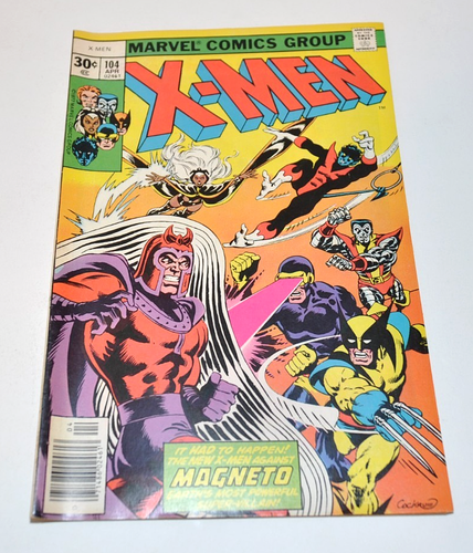 Uncanny X-MEN #104 (Marvel Comics, 1977) 1st Starjammers, Magneto ...