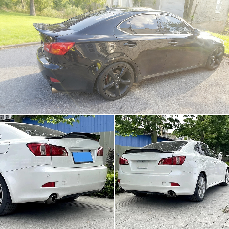 FOR 2006-2012 LEXUS IS250 IS350 GLOSS BLACK RS STYLE HIGHKICK TRUNK ...
