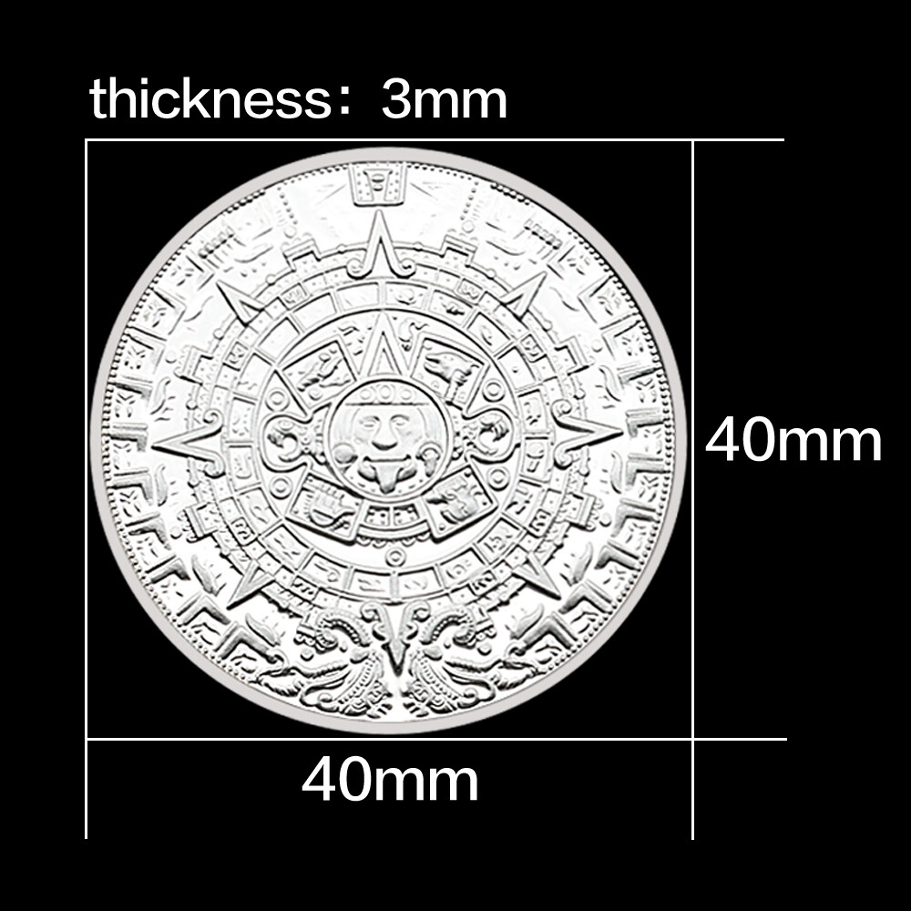 Mayan Calendar Silver Coin 2012 Maya Prophecy Commemorative Medal ...