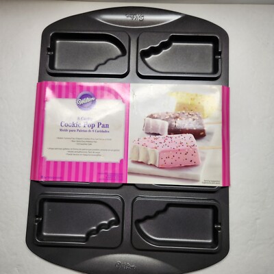 WILTON 8 Cavity Cookie Pop Pan NEW Make Yummy Pop Shape Cookies on a ...