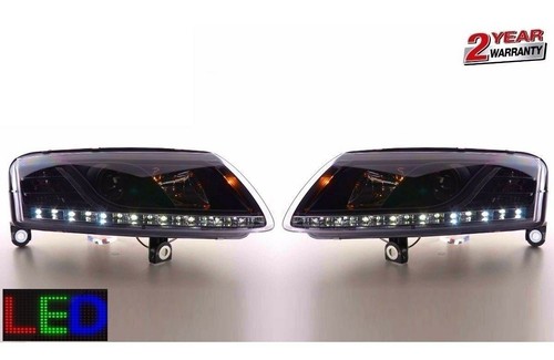 Projector LED Headlights Lamps - Black Audi A6 C5 / 4B - (1999-2005) | eBay