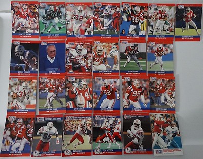 1990 Pro Set Series 1 & 2 Update New England Patriots Team Set 25 ...