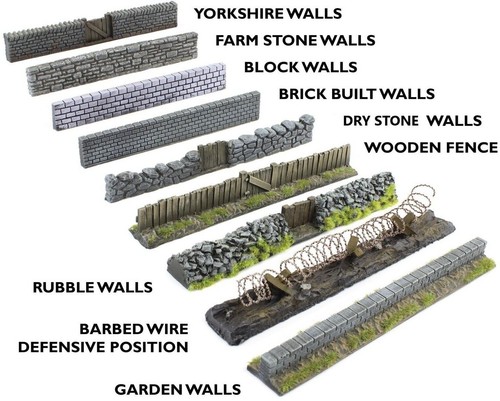 WWScenics Dry Stone Wall Rubble Wooden Fence Brick - Painted Unpainted ...