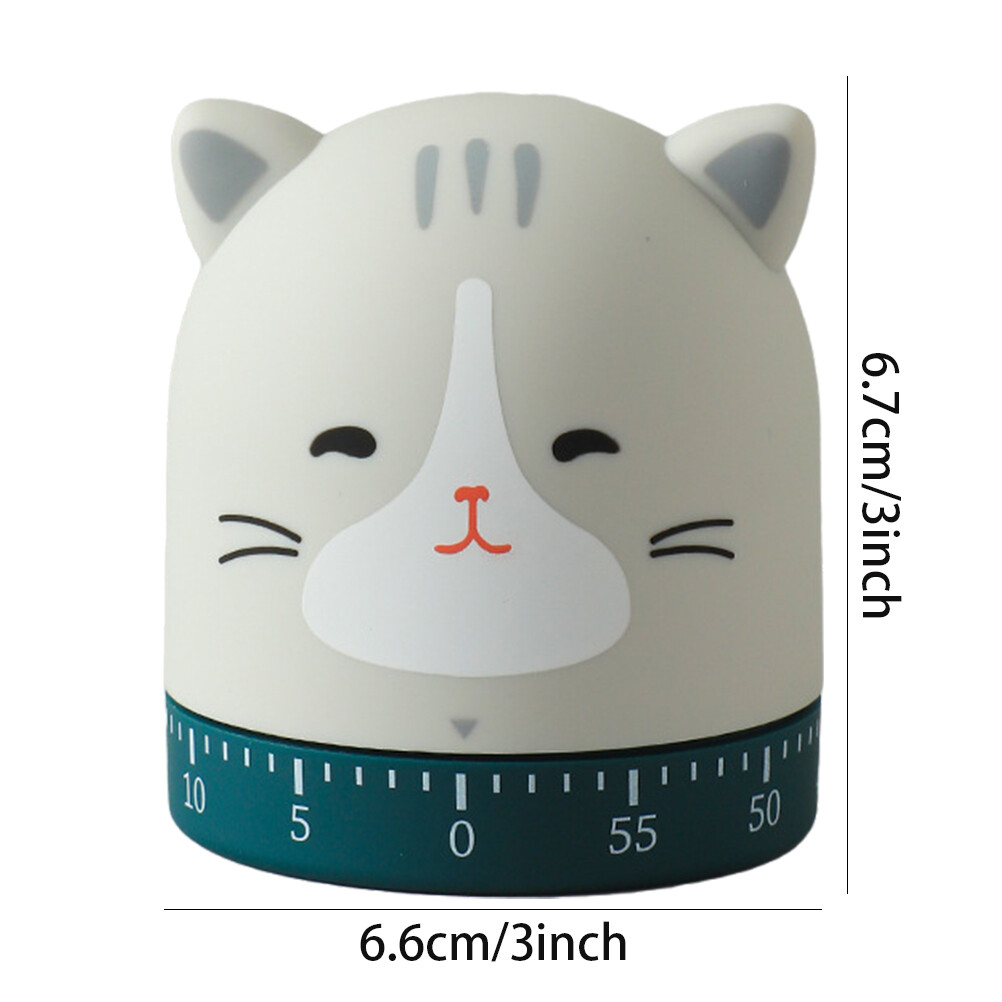 Cute Cat Timer Kitchen 60 Minutes Timer 360 Degree Rotating Timer For ...