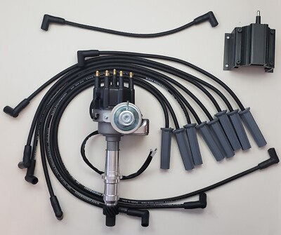 PONTIAC 350 389 400 455 SMALL CAP HEI DISTRIBUTOR + BLACK 8.5mm WIRES ...