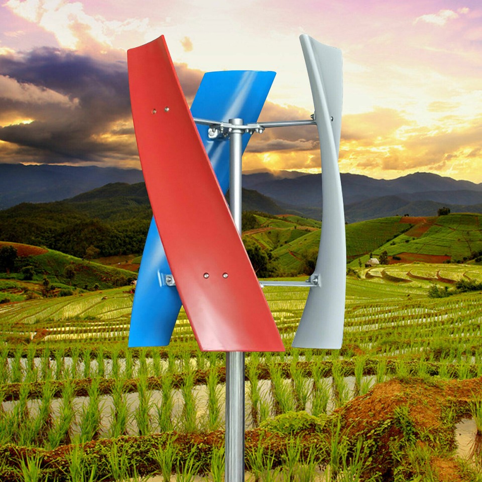 Helix Vertical Wind Turbine Wind Generator 12V 400W Windmill+Controller ...