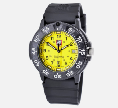 Luminox Men's Watch Original Navy Seal Yellow Dial Black Rubber Strap ...