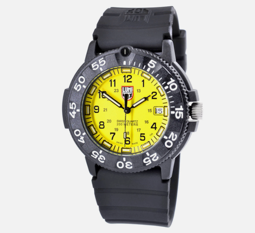 Luminox Men's Watch Original Navy Seal Yellow Dial Black Rubber Strap ...